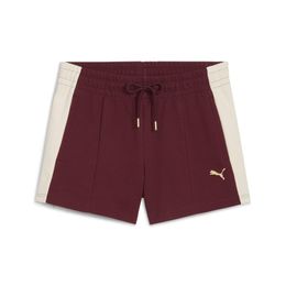 Puma Sportshorts 'T7' Damen Gr&ouml;&szlig;e XL dunkelrot / wei&szlig;