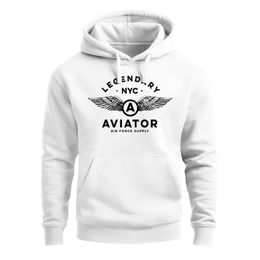 Neverless Sweatshirt 'Aviator Wings' male White size 3 XL