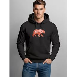 Neverless Sweatshirt 'B&auml;r Polygon' Herren Gr&ouml;&szlig;e L schwarz