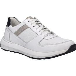Josef Seibel Herren Sneaker "Cameron 10, weiss-schwarz", Gr. 43, wei&szlig;, Obermaterial: 100% Rindsleder Leather cow., Schuhe