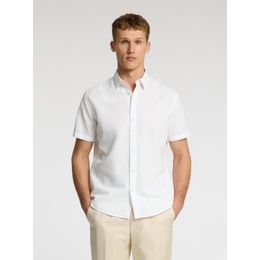 Selected Homme Herren Kurzarmhemd "SLHREG-SUN SHIRT SS NOOS", wei&szlig;, Gr. XXL, unifarben, Web, Obermaterial: 71% Baumwolle, 29% Leinen, Hemden, mit