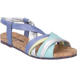 Josef Seibel Damen Sandale "Henriette 03, jeans-multi", Gr. 36, blau, Obermaterial: 100% Rindsleder Leather cow., Schuhe