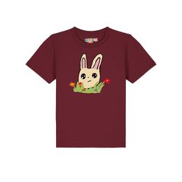 Watabout.kids Shirt 'Osterhase Mit Blumen' girl Red size 98/104