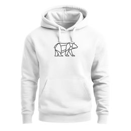 Neverless Sweatshirt 'B&auml;r Lineart Polygon' male White size 3 XL