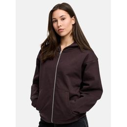 Daily Cotton Zip-Up Hoodie 'DCLUGO' female Brown size XXL