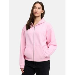 Daily Cotton Zip-Up Hoodie 'DCLUGO' female Pink size XXL