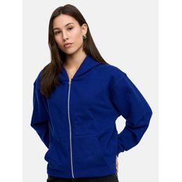 Daily Cotton Zip-Up Hoodie 'DCLUGO' female Blue size S