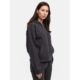 Daily Cotton Zip-Up Hoodie 'DCLUGO' female Grey size XXL