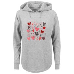 F4NT4STIC Sweatshirt 'Cute Herzen Variety Valentinstag' female Grey size S