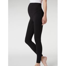 CALZEDONIA Umstand Leggings Damen Gr&ouml;&szlig;e XL schwarz