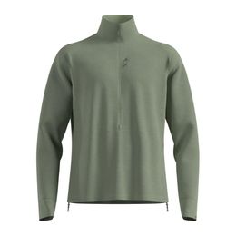 Odlo Grid Fleece Mid Layer 1/2 Zip Bekleidung Herren gr&uuml;n