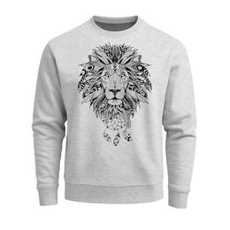 Neverless Sweatshirt 'Boho Lion' male Grey size XL