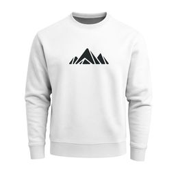 Neverless Sweatshirt 'Berg Polygon' male White size XL