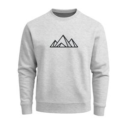 Neverless Sweatshirt 'Berg Polygon' male Grey size XS