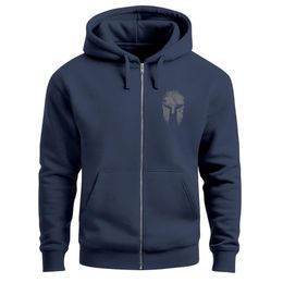 Neverless Sweatjacke 'Sparta Helm' Herren Gr&ouml;&szlig;e L navy
