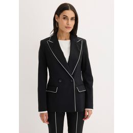 bonprix Stretch-Blazer aus Bengalin, schwarz, Gr.50, eleganter Stretch-Blazer aus Bengalin, aus Bengalin