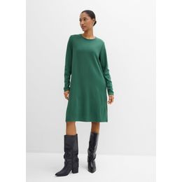bonprix Shirtkleid in A-Linie aus Viskose-Mix, gr&uuml;n, Viskose