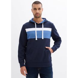 bonprix Hoodie, blau, mit Baumwolle