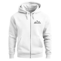 Neverless Zip-Up Hoodie 'Berg Polygon' male White size S