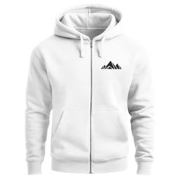 Neverless Sweatjacke 'Berg Polygon' Herren Gr&ouml;&szlig;e XS wei&szlig;