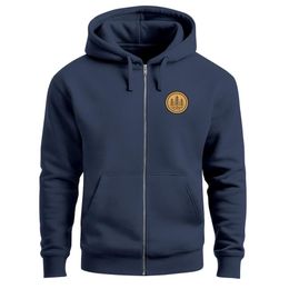 Neverless Sweatjacke 'B&auml;ume Badge' Herren Gr&ouml;&szlig;e XXL navy