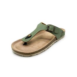 THIES Zehentrenner 'THIES 1856 Eco Bio Thong Sandal' Damen Gr&ouml;&szlig;e 38 gr&uuml;n