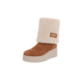 Ital-Design Stiefelette Damen Gr&ouml;&szlig;e 38 camel Winterschuhe