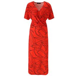 Aniston SELECTED Kleid Damen Gr&ouml;&szlig;e 40 rot / schwarz Winterkleid