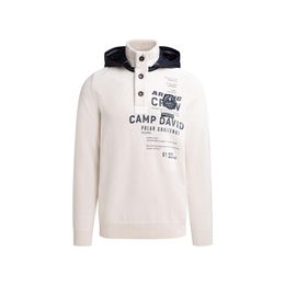 CAMP DAVID Pullover Herren Gr&ouml;&szlig;e S schwarz / wei&szlig;