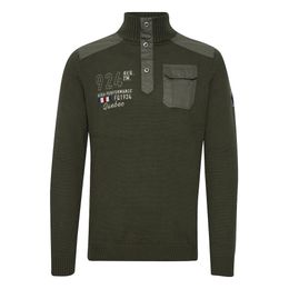 FQ1924 Pullover 'ERLONG' Herren Gr&ouml;&szlig;e S dunkelgr&uuml;n / wei&szlig;