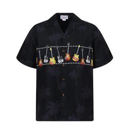 Pacific Legend Button Up Shirt 'E-Gitarre Brustdruck' male Black size L