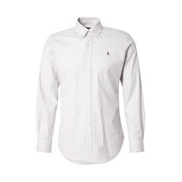Polo Ralph Lauren Hemd Herren Gr&ouml;&szlig;e L stone / wei&szlig;