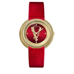 Versace Analog Watch female Gold size One Size