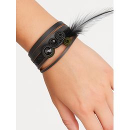 Collezione Alessandro Armband 'India' Damen Gr&ouml;&szlig;e 20 cm schwarz