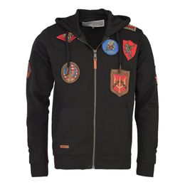 Top Gun Zip-Up Hoodie 'TGD1707' male Black size M