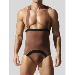 Tauwell Sports Suit 'Wrestling Singlet' male Brown size M