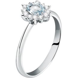 Christ Ring Damen Gr&ouml;&szlig;e 58 blau / transparent / wei&szlig;