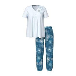 Ulla Popken Pajama female Blue, White size 62-64