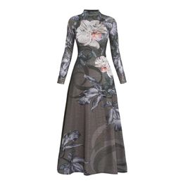 JIORO Kleid 'ORCHID ICE' Damen Gr&ouml;&szlig;e 42 dunkelgrau Winterkleid