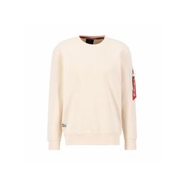 Alpha Industries Sweatshirt 'USN Blood Chit' Herren Gr&ouml;&szlig;e M naturwei&szlig;