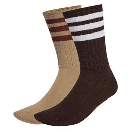 adidas originals Socks 'Ribbed Crew 2 Pairs' female Brown, Green size 34-36