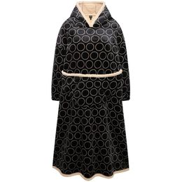 Ulla Popken Long Bathrobe female Black size 42-48