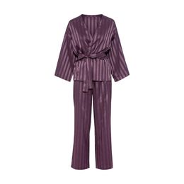 LSCN by LASCANA Pyjama Damen Gr&ouml;&szlig;e S lila / brombeer Winterkleid