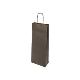 ratioform Flaschentasche aus Papier, 1 Flasche, Au&szlig;en-LxB 395 x 80 mm, VE 300 Stk, schwarz, ab 5 VE