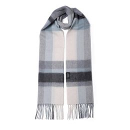 Maytree Scarf 'Tartan' female Grey size 180x30 cm