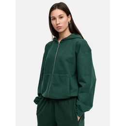 Daily Cotton Zip-Up Hoodie 'DCCUENCA' female Green size M