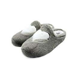 THIES Mules 'THIES 1856 Rec Heart Slipper Love' female Grey size 38