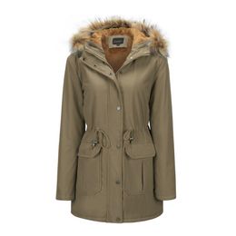 YOUTHUP Winter Parka female Brown size 3XL