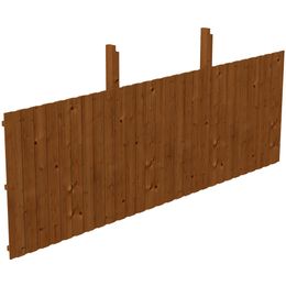 Skan Holz Carport-R&uuml;ckwand SKANHOLZ, braun (nussbaum), B:550cm H:180cm, Holzwerkstoff, Gartenhaus-Seitenw&auml;nde, aus Deckeschalung 20x120mm