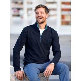 Langarmshirt Catamaran "Langarm-Shirt", Herren, Gr. 44/46, blau (marine), 100% Baumwolle, unifarben, Shirts Langarmshirt